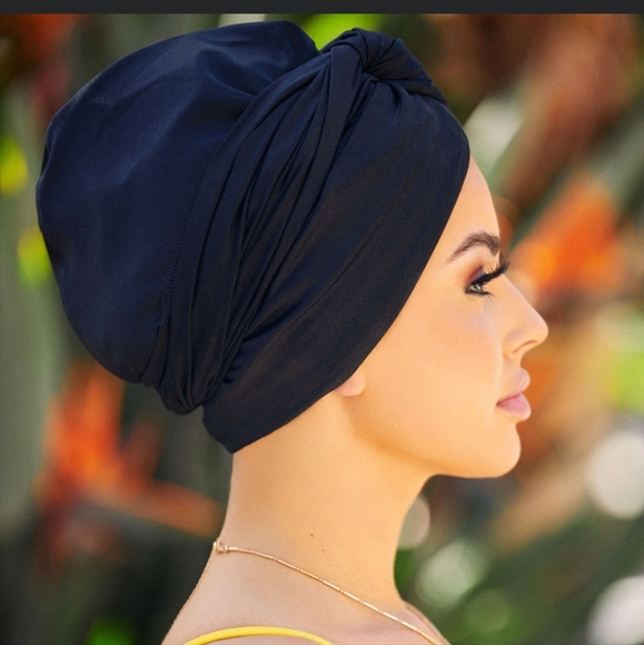 YGN | Accessories | New Ygn You Go Natural Black Swim Turban Wrap Water ...